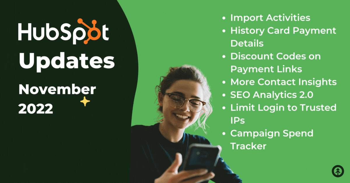 HubSpot Updates - November 2022